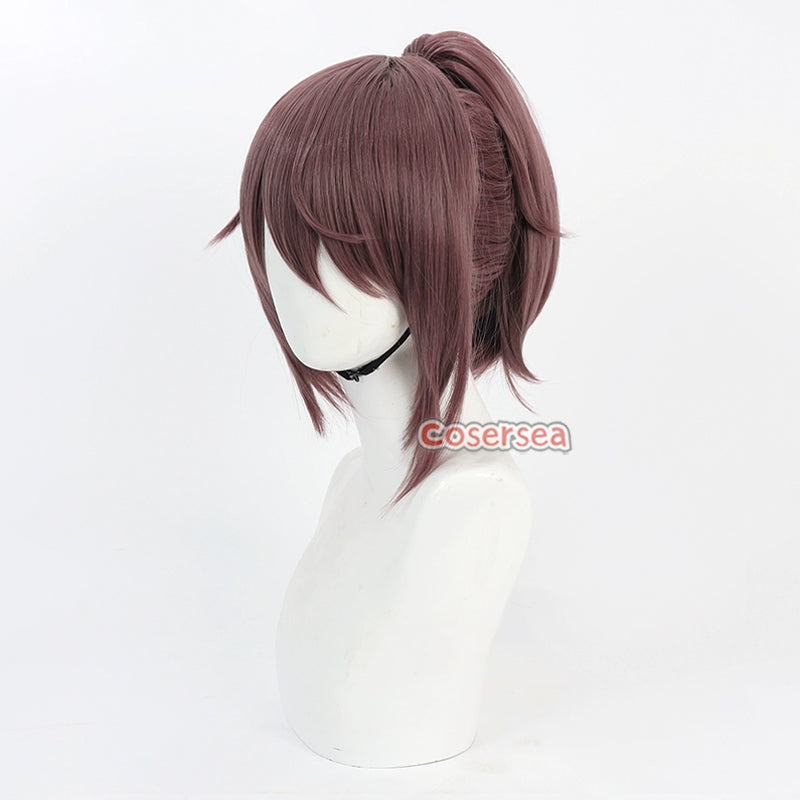 Arknights Yato 30cm Brown Purple Ponytail Cosplay Wigs – coserseas