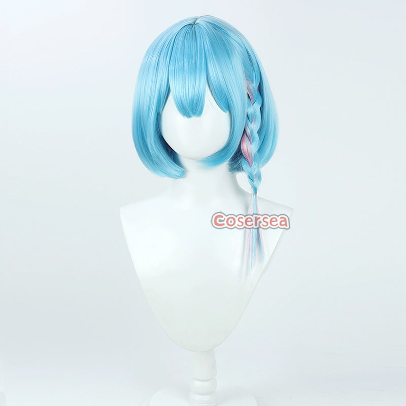 Blue Archive Arona 45cm Blue Mixed Pink Cosplay Wigs – coserseas