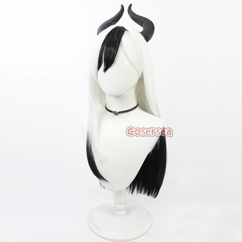 Blue Archive Onikata Kayoko 70cm White Mixed Black Cosplay Wigs – coserseas