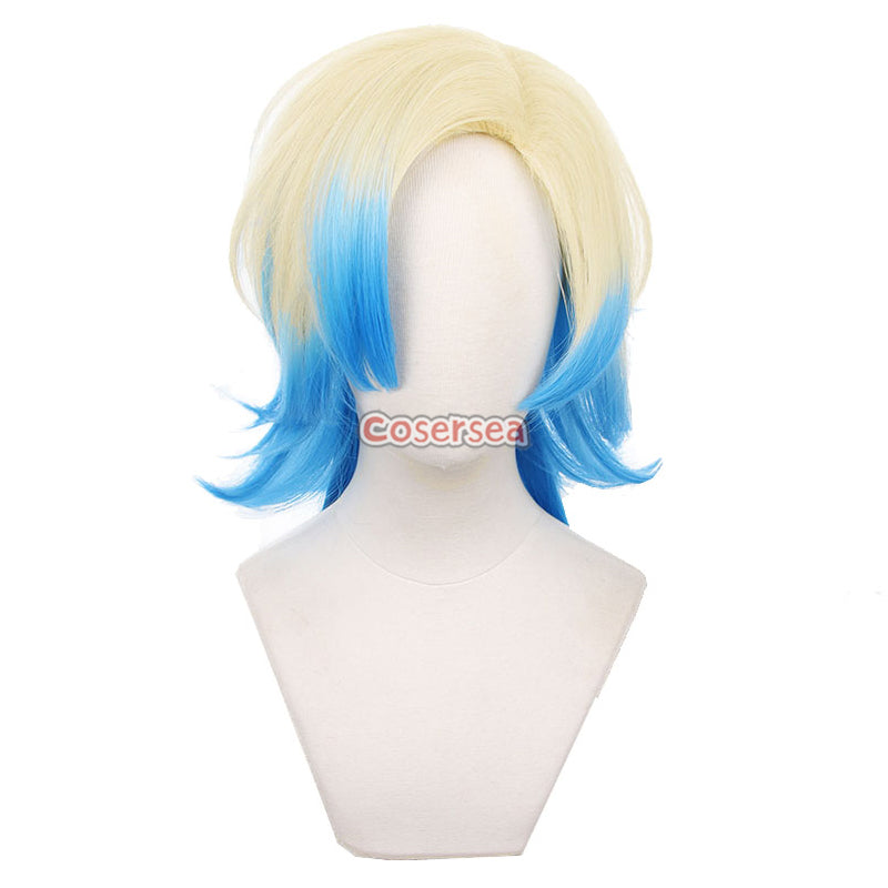 Blue Lock Michael Kaiser Blonde Gradient Blue Cosplay Wigs – coserseas