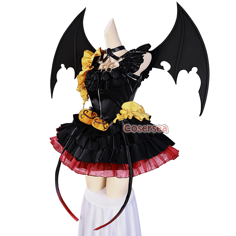 Cosersea Cute Devil Kasane Teto Halloween Black Dress Cosplay Costume ...