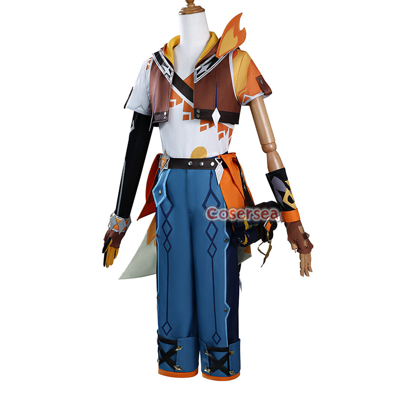 Cosersea Genshin Impact Bennett Halloween Men Uniform Cosplay Costume ...