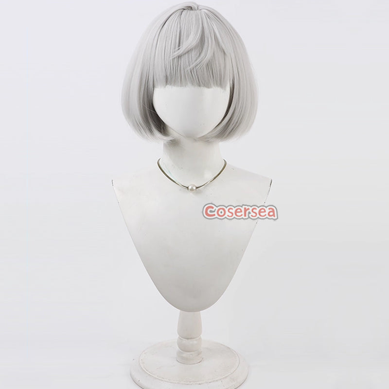 Cosersea Game Fate FGO Jacques de Molay 30cm Short Silver White Cospla ...