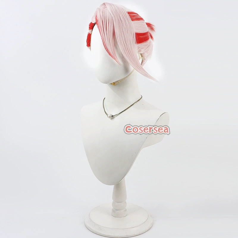 Cosersea Game Fate FGO Karna Short Straight White Mixed Red Cosplay Wi ...