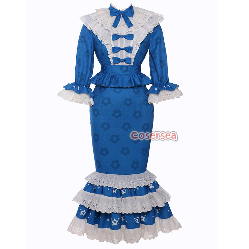 Game Identity V Clara Women Blue Dress Cosplay Costume – coserseas