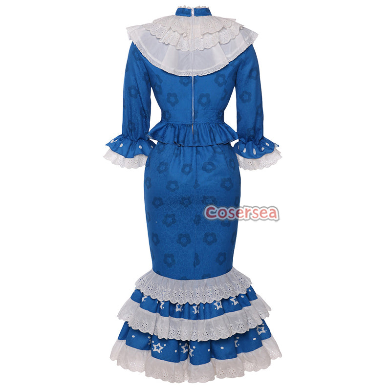Game Identity V Clara Women Blue Dress Cosplay Costume – coserseas