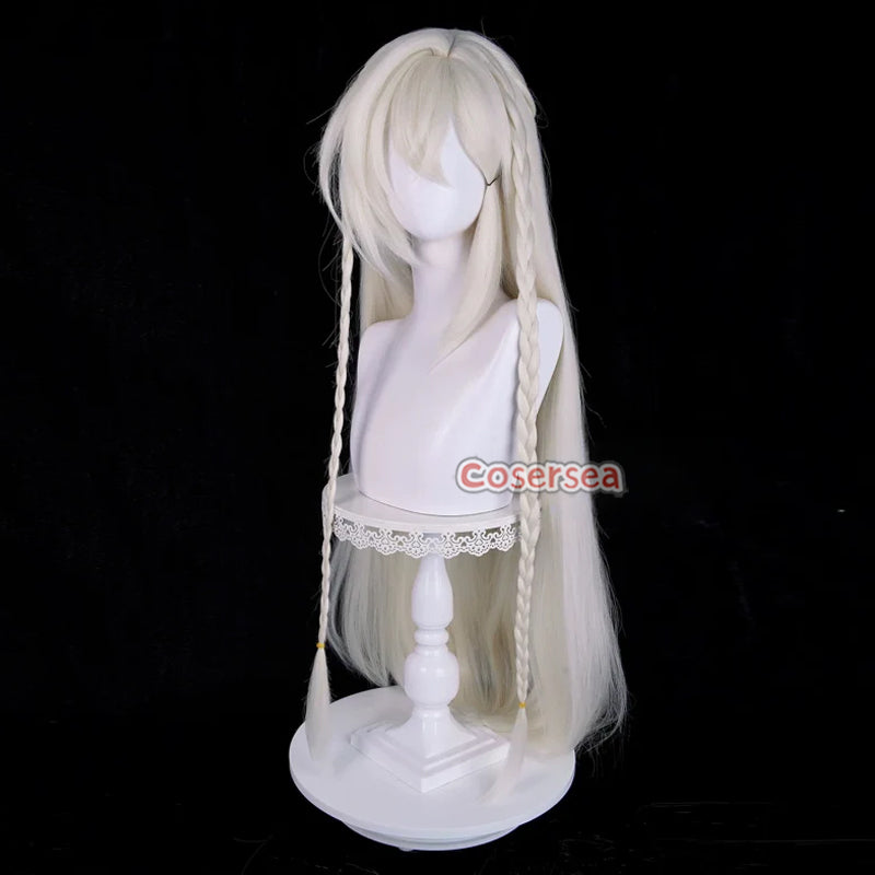 Cosersea Genshin Impact Istaroth 98cm Long Ivory Halloween Cosplay Wig ...