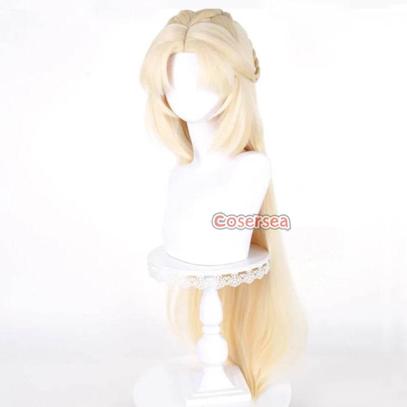 Cosersea Genshin Impact Nicole Reeyn 100cm Blonde Mixed Blue Cosplay W ...