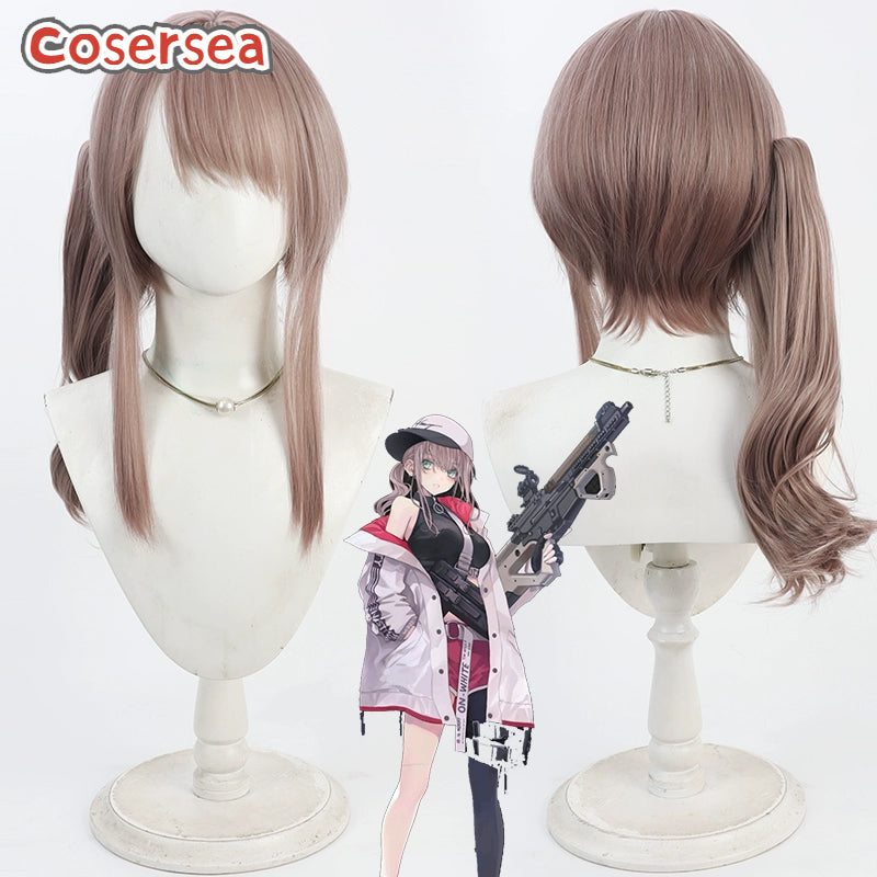 Girls' Frontline 2: Exilium AR-57 Mixed Brown Ponytail Cosplay Wigs ...