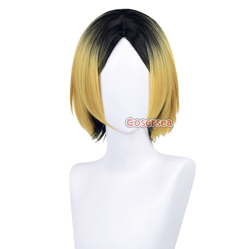 Haikyū!! Kenma Kozume 30cm Black Gradient Blonde Cosplay Wigs – coserseas