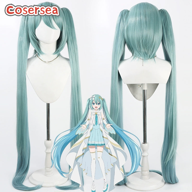 Hatsune Miku Miku 120cm Long Green Mixed Ponytail Cosplay Wigs – coserseas