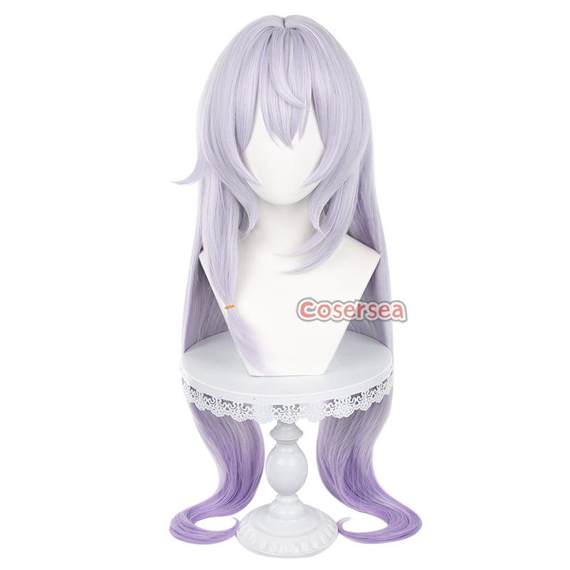 Honkai: Star Rail Black Swan 95cm White Mixed Purple Cosplay Wigs ...