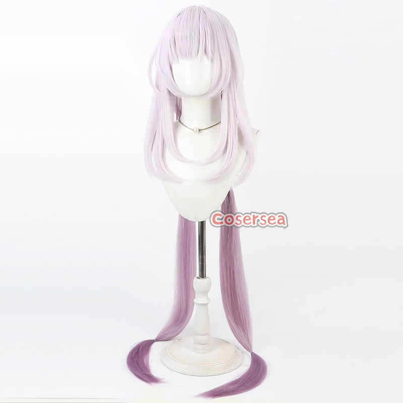 Honkai: Star Rail Castorice 110cm White Gradient Purple Cosplay Wigs ...
