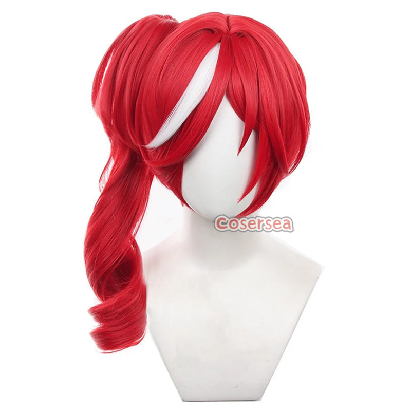 Identity V Crimson Red Mixed White Ponytail Cosplay Wigs – coserseas