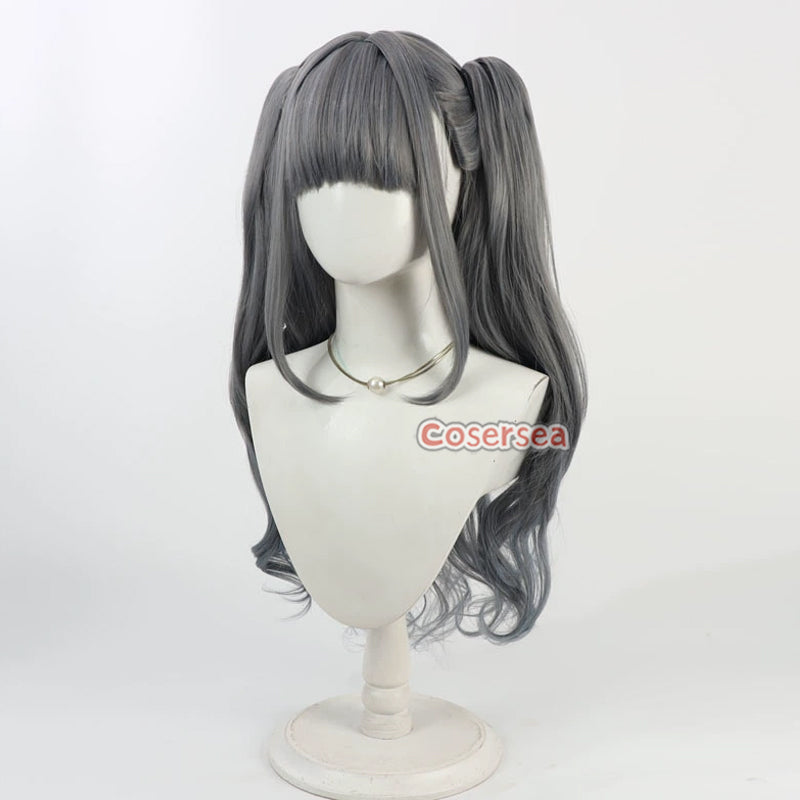 Cosersea Maebashi Witches Azu Niizato 70cm Dark Gray Gradient Ponytail ...