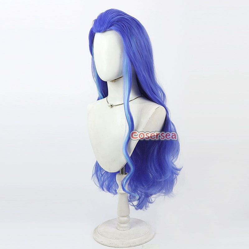 Ne Zha 2 Aorun 90cm Blue Mixed Light Blue Cosplay Wigs – coserseas