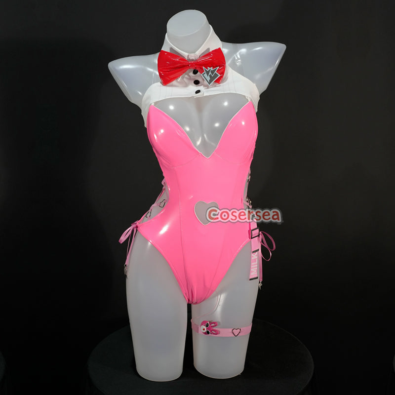 Cosersea Nikke The Goddess of Victory Milk Pink Bunny Dress Cosplay Co ...