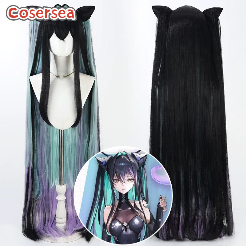 Nikke The Goddess of Victory Little Mermaid Black Mixed Cosplay Wigs ...