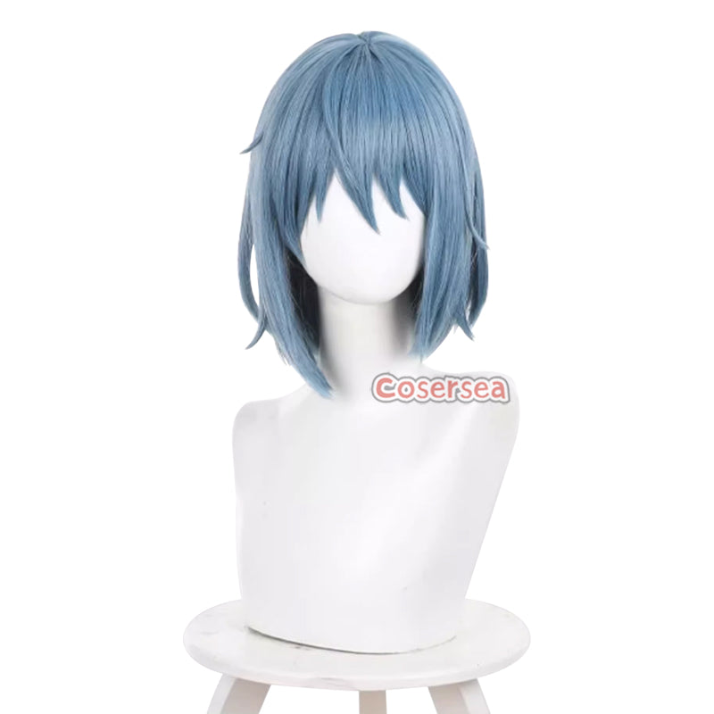 Puella Magi Madoka Magica Sayaka Miki 33cm Blue Bobo Cosplay Wigs ...