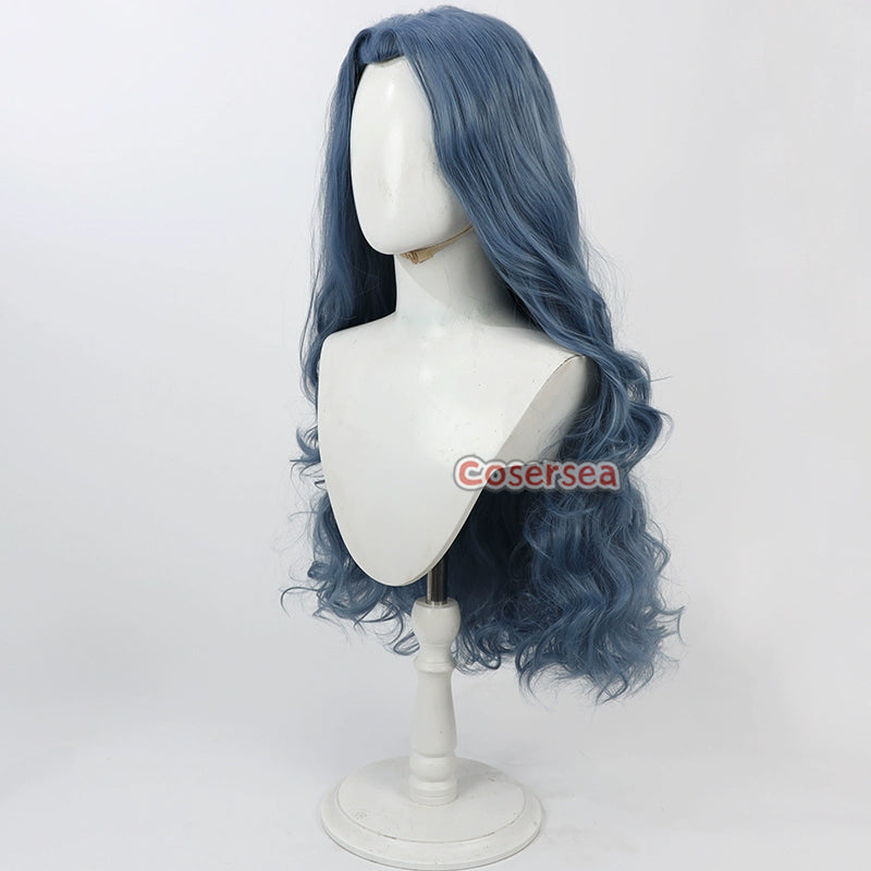 Scissor Seven Cheap Life Hua 90cm Long Wavy Blue Gray Cosplay Wigs ...