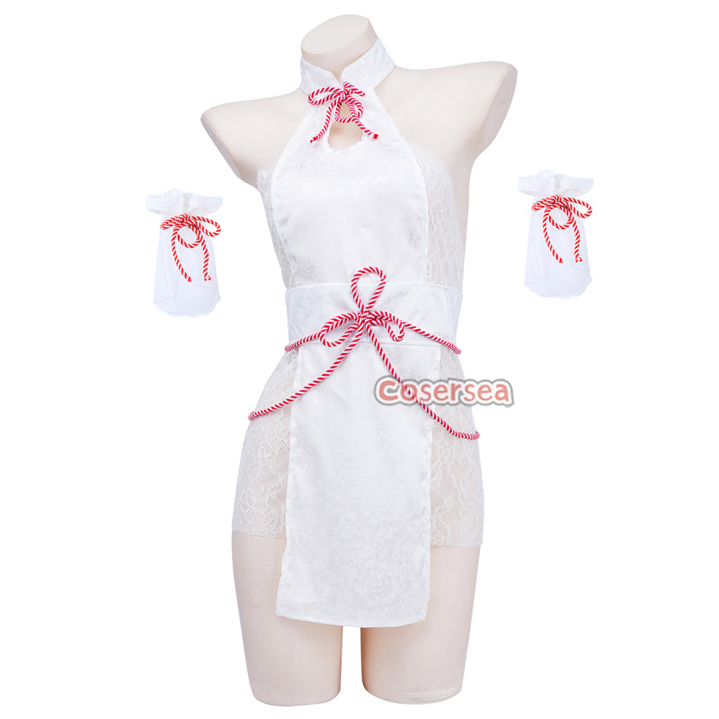 Sexy Fox Spirit Cheongsam Lingerie Traditional Lace Sleepwear Backless ...