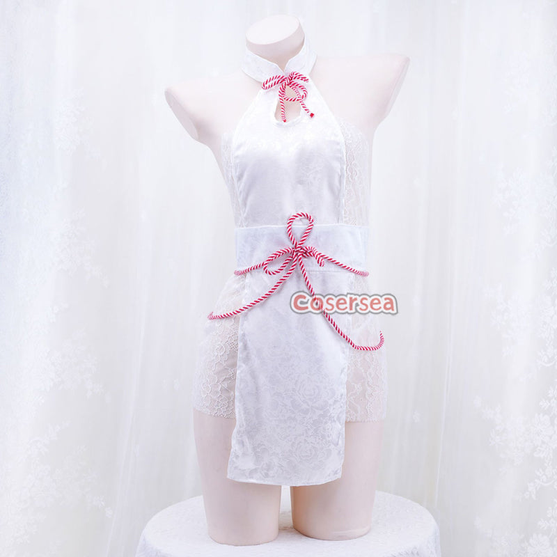 Sexy Fox Spirit Cheongsam Lingerie Traditional Lace Sleepwear Backless ...