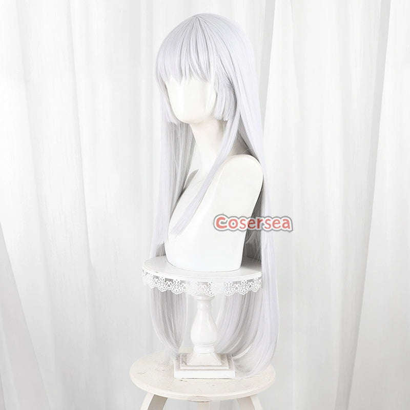 Cosersea Summer Pockets Naruse Shiroha 80cm Long Silver White Cosplay ...