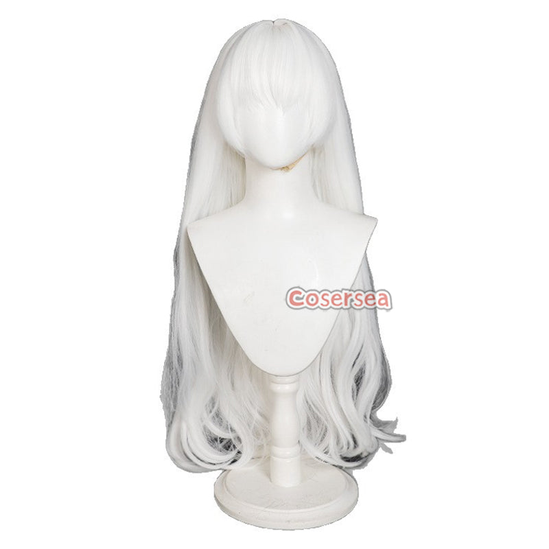 Cosersea Summer Pockets Naruse Shiroha 85cm Long Wavy White Cosplay Wi ...