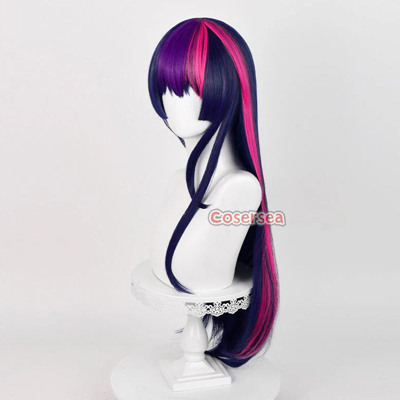 Twilight Sparkle 75cm Long Straight Purple Mixed Red Cosplay Wigs ...