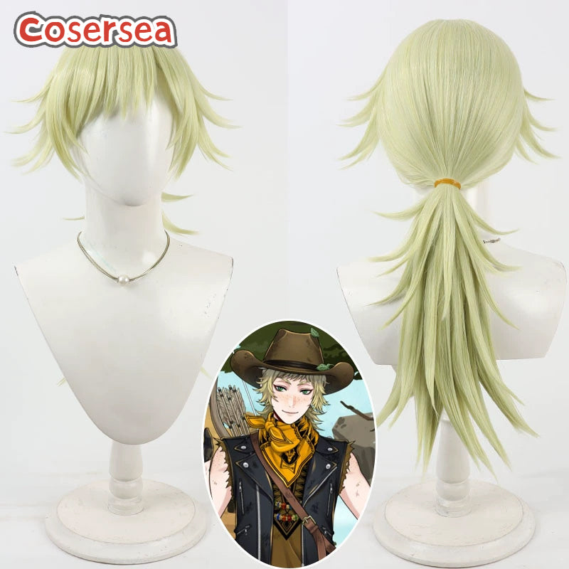 Cosersea Twisted Wonderland Rook Hunt 55cm Light Green Cosplay Wigs ...