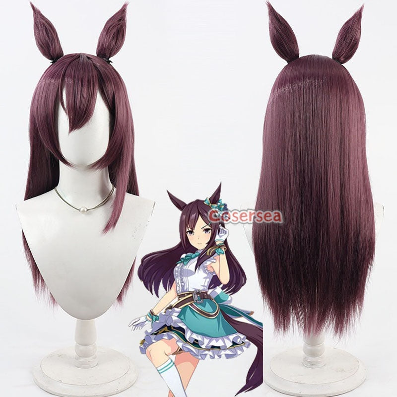 Cosersea Uma musume: Pretty Derby Mejiro Dober 60cm Wine Red Cosplay W ...
