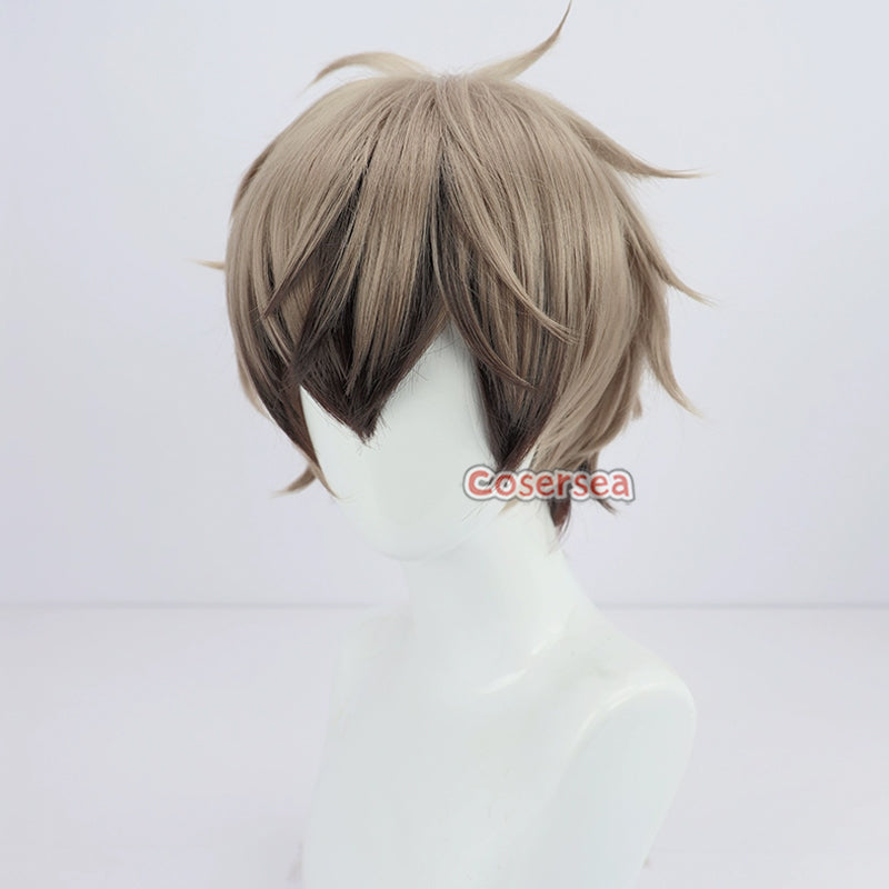 Virtual YouTuber Alban Knox 30cm Mixed Brown Cosplay Wigs – coserseas