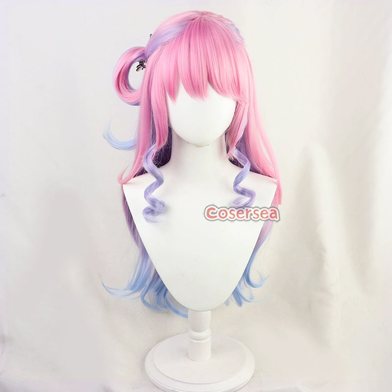 Virtual YouTuber Himemori Luna 80cm Pink Mixed Blue Cosplay Wigs ...