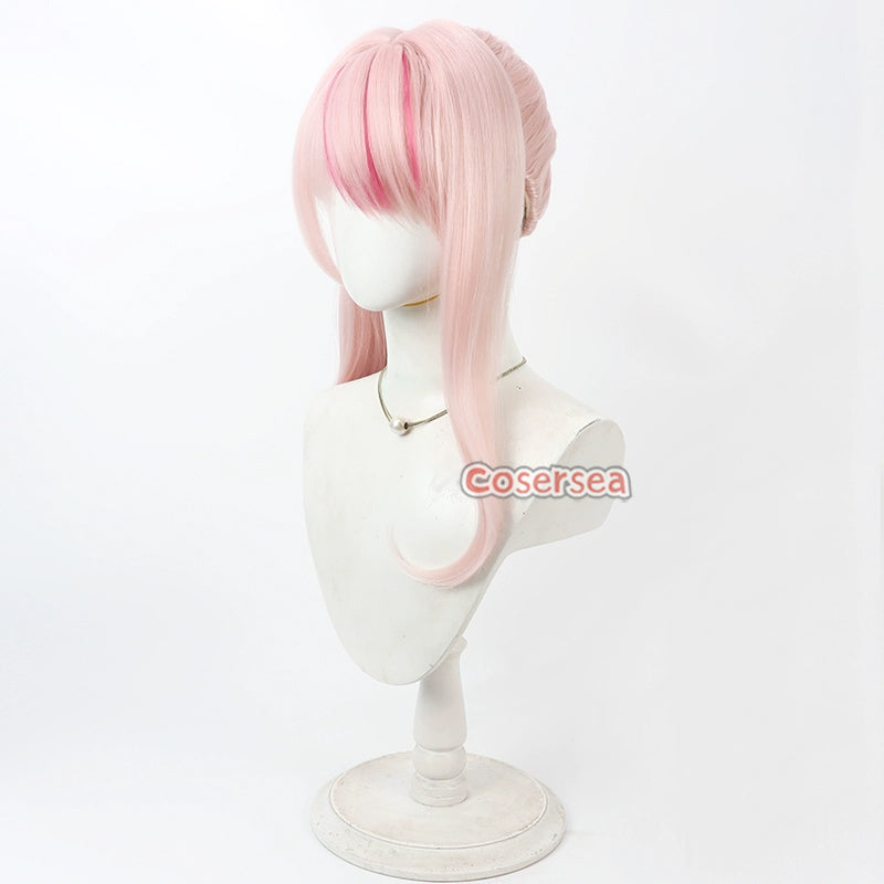 Virtual YouTuber Tanaka Hime 50cm Pink Ponytail Cosplay Wigs – coserseas