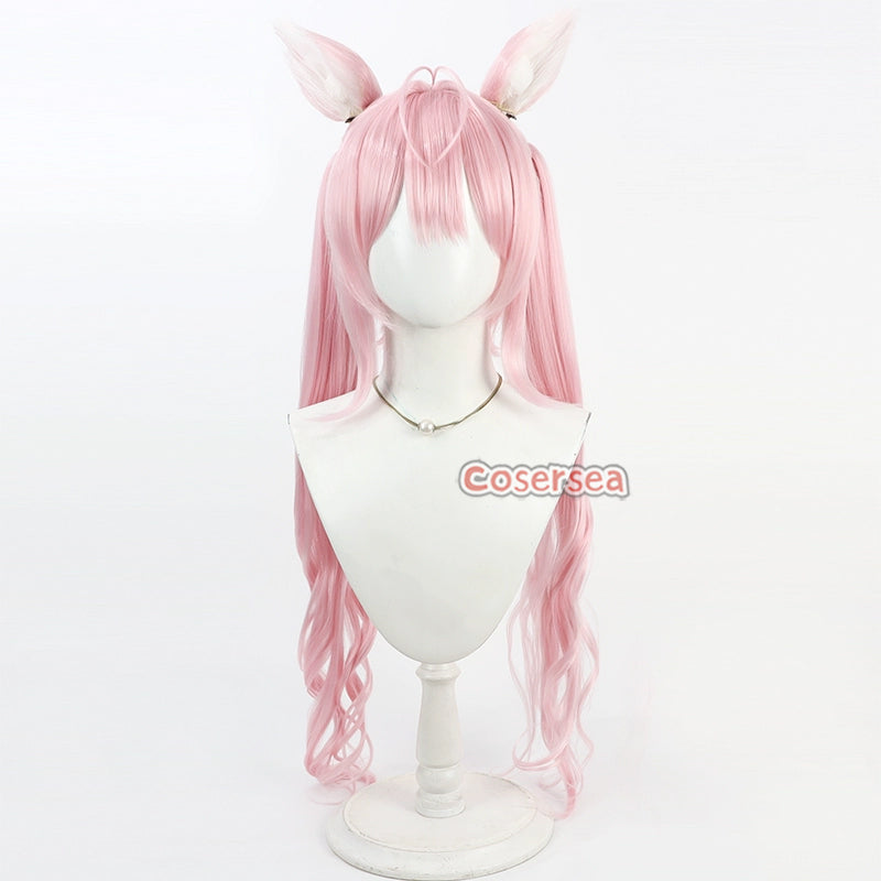 Cosersea Virtual YouTuber Hakui Koyori 80cm Wavy Pink Ponytail Cosplay ...