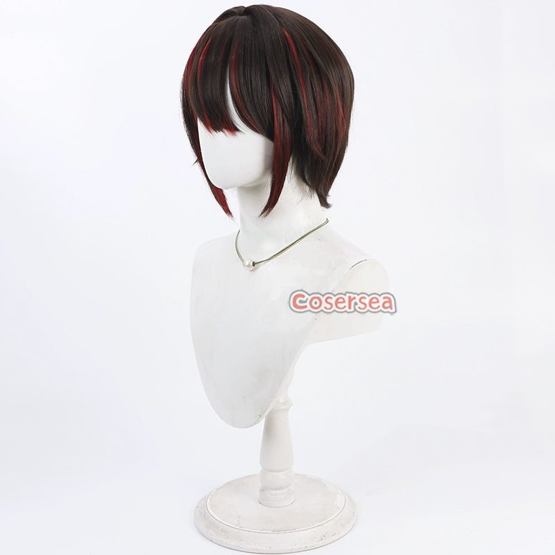 Virtual YouTuber Mashiro Meme 30cm Brown Mixed Red Cosplay Wigs – coserseas