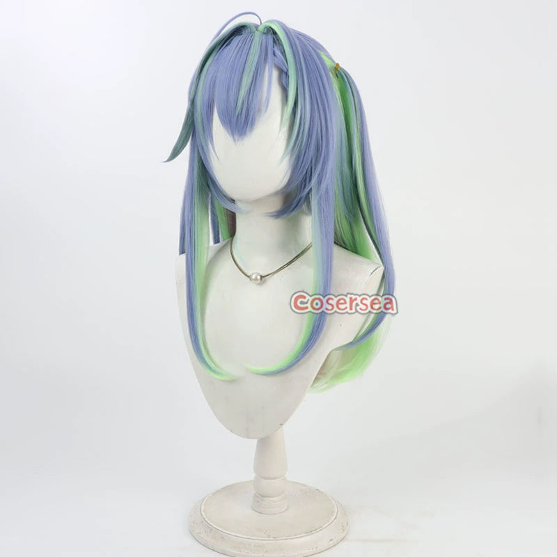 Virtual YouTuber Suzumi Nemo 65cm Blue Mixed Green Cosplay Wigs – coserseas