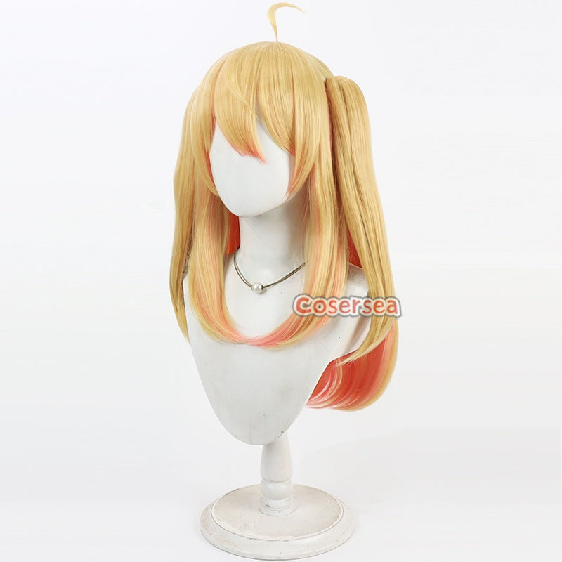 Virtual YouTuber Yozora Mel 60cm Blonde Mixed Pink Ponytail Cosplay Wi ...